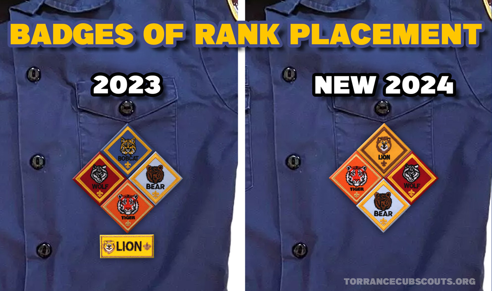 Cub Scout Badges of Rank Changes in 2024 - West Torrance Cub Scouts ...